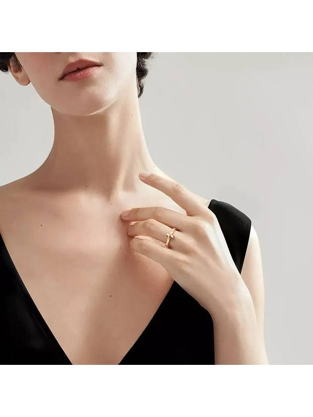 TIFFANY CO. Tiffany T T1 Ring Rose Gold 67797213 Up to 80 Off at BALAAN